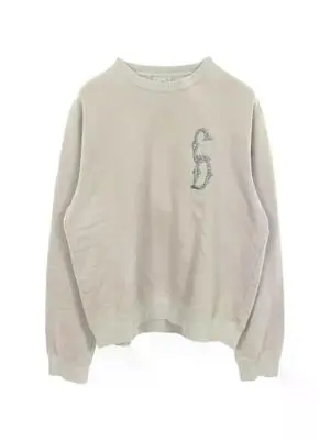 Dior Grey Cotton Cd Logo Embroidery Crew Neck Sweater