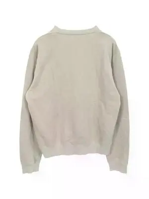 Dior Grey Cotton Cd Logo Embroidery Crew Neck Sweater