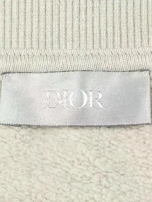 Dior Grey Cotton Cd Logo Embroidery Crew Neck Sweater