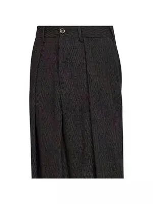 UMA WANG Chevron-pattern Pleated Trousers