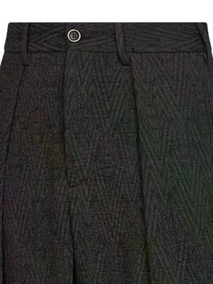 UMA WANG Chevron Pattern Pleated Trousers