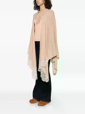 Ermanno Scervino Lace-trimmed Cape