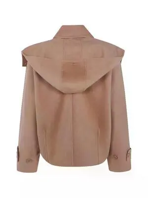 TWINSET Hooded Button-up Jacket - Neutrals