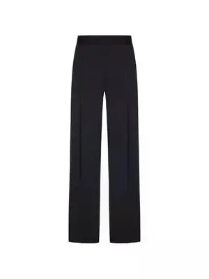 Giorgio Armani Wool Palazzo Pants With Front Pleats