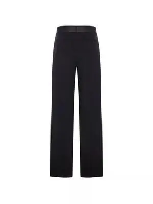 Giorgio Armani Wool Palazzo Pants With Front Pleats