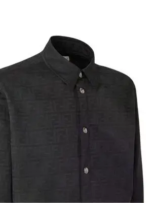 Fendi Ff-jacquard Long-sleeve Shirt