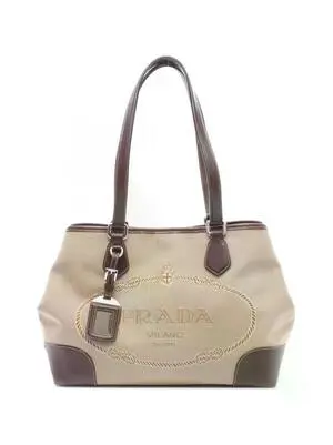 Prada Logo Jacquard Tote Bag