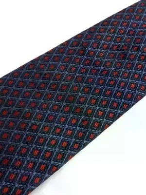 FERRAGAMO Geometric-pattern Silk Tie