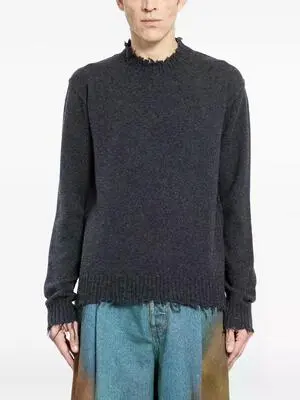 UMA WANG Distressed Cashmere Sweater - Grey