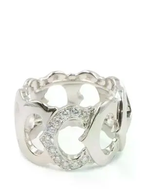 Cartier 2010s C De Diamond Ring - Silver