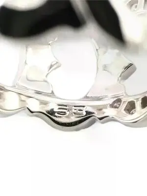 Cartier 18k White Gold Diamond Pavé C De Ring