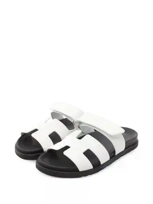 Hermès Leather Touch-strap Sandals - White
