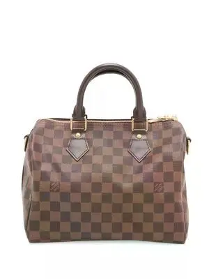 LOUIS VUITTON Damier Ebene Speedy Bandouliere 25 Satchel