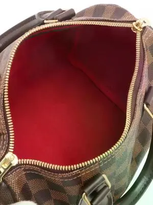 LOUIS VUITTON Damier Ebene Speedy Bandouliere 25 Satchel