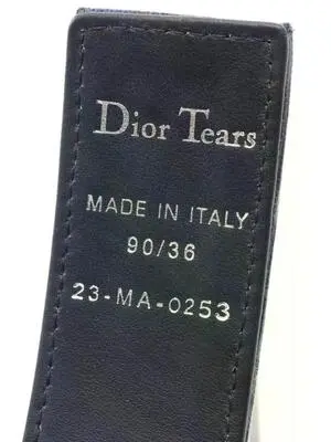 Dior Tears Oblique Motif Embroidered Canvas Belt