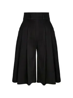 HAMZA Kimi Knife-pleat Wide-leg Shorts