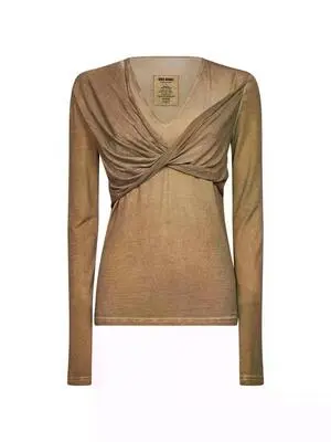 UMA WANG Twisted-panel V-neck Blouse