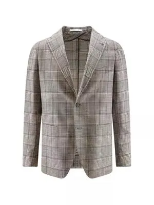 Tagliatore Prince Of Wales Check Blazer - Brown