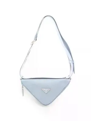 Prada Saffiano Leather Shoulder Bag - Blue
