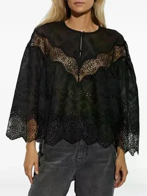 Munthe Valiance Lace-panelled Embroidered Blouse