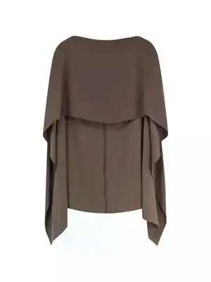 Alberta Ferretti Draped-overlay Sleeveless Blouse - Brown