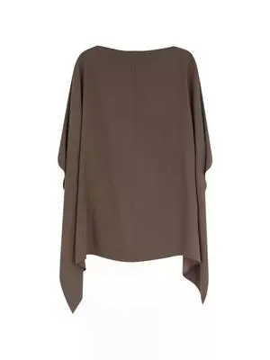 Alberta Ferretti Draped-overlay Sleeveless Blouse