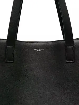 Saint Laurent Logo-stamp Leather Tote Bag