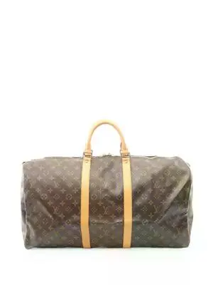 LOUIS VUITTON 2005 55 Monogram Keepall Holdall Bag - Brown