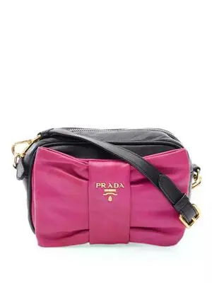 Prada 2000s Bow-detail Shoulder Bag - Black