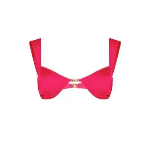 CHERINA BEACHWEAR LLC Sophie Bikini Top In Soleil Rouge - Red