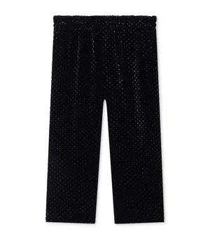 Bonpoint Velvet Glitter Dot Leggings - Black