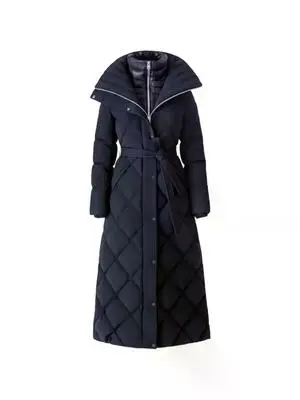 Mackage Laurella Diamond-quilted Belted Coat - Black