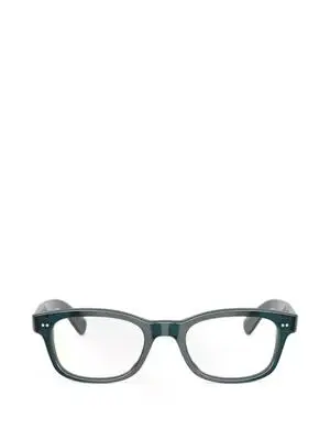 Oliver Spencer Tiello Rectangle-frame Eyeglasses - Green