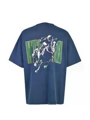 BREATH Horse Graphic-print T-shirt - Blue