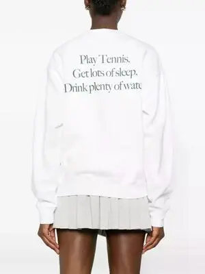 SPORTY & RICH Play Tennis Logo-print Sweatshirt - White