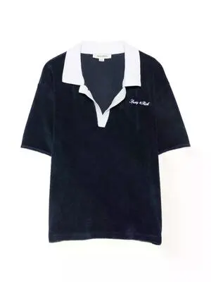 SPORTY & RICH Logo Terry Cloth Top