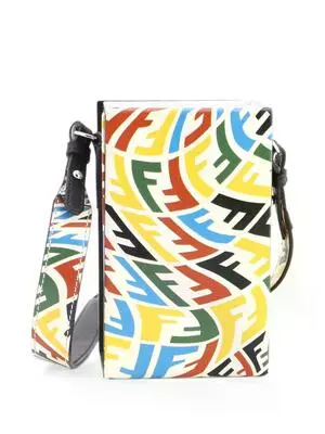 Fendi Vertical Box Vertigo Zucca Leather Crossbody Bag