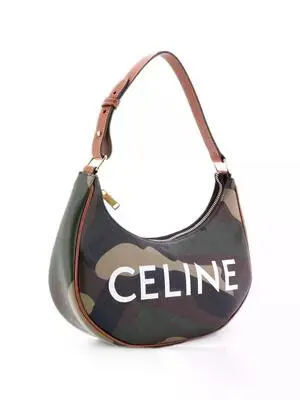 Celine Ava Bag Camouflage Coated Canvas Hobo Bag