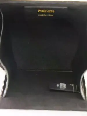 Fendi Logo Vertical Box Leather Crossbody Bag