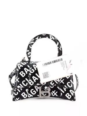 Balenciaga Hourglass Top Handle Bag Printed Leather Xs Satchel