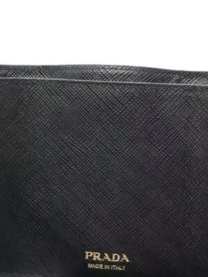 Prada 2010s Saffiano Triang Trifold Wallet