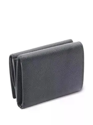 Prada 2010s Saffiano Triang Trifold Wallet