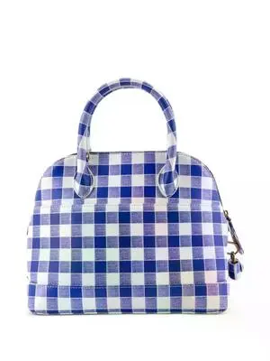 Balenciaga Printed Leather Small Satchel Bag - Blue