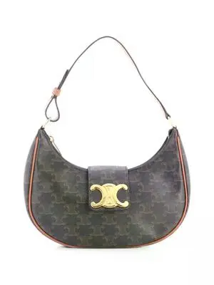 Celine Ava Triomphe Bag Triomphe Coated Canvas Shoulder Bag - Brown