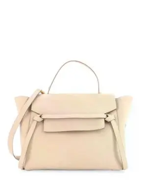 Celine Belt Bag Textured Leather Mini Shoulder Bag - Neutrals