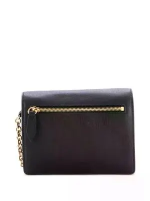 Burberry Leather And House Check Canvas Crossbody Bag - Black