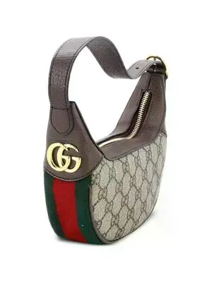 Gucci Ophidia Half Moon Bag - Brown
