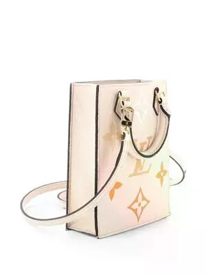 LOUIS VUITTON Petit Sac Plat Bag The Pool Monogram Empreinte Giant Crossbody Bag - Neutrals