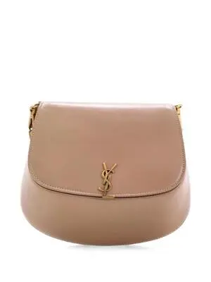 Saint Laurent Voltaire Top Handle Bag Leather Mini Satchel - Neutrals