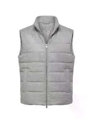 TOMBOLINI Zip-up Quilted Gilet - Grey
